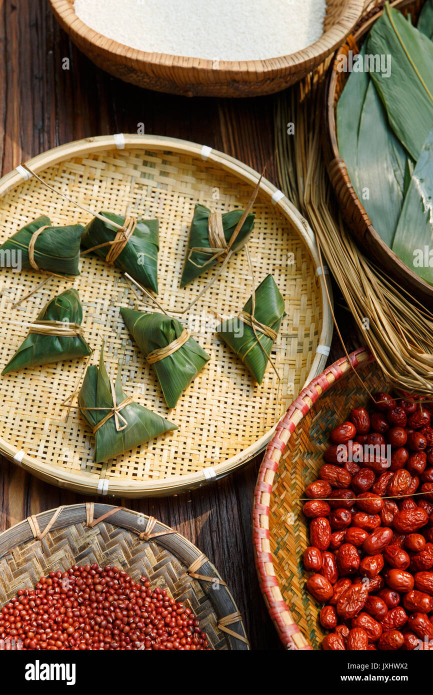 Traditional Chinese rice-pudding Stock Photo - Alamy