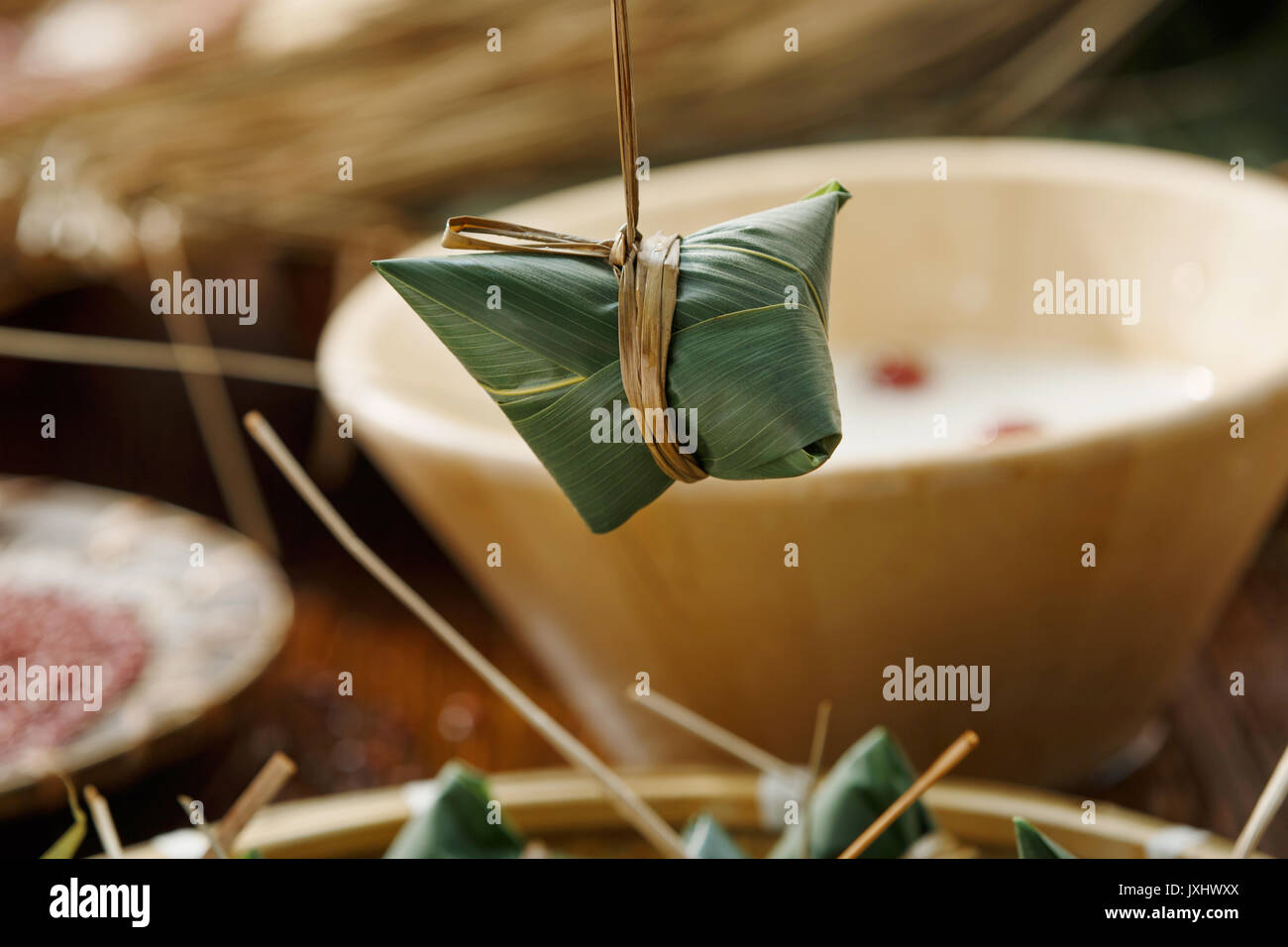 Traditional Chinese rice-pudding Stock Photo - Alamy