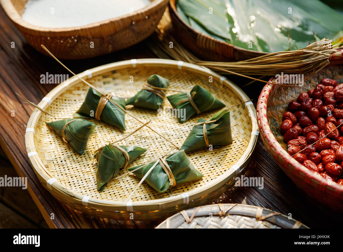 Traditional Chinese rice-pudding Stock Photo - Alamy