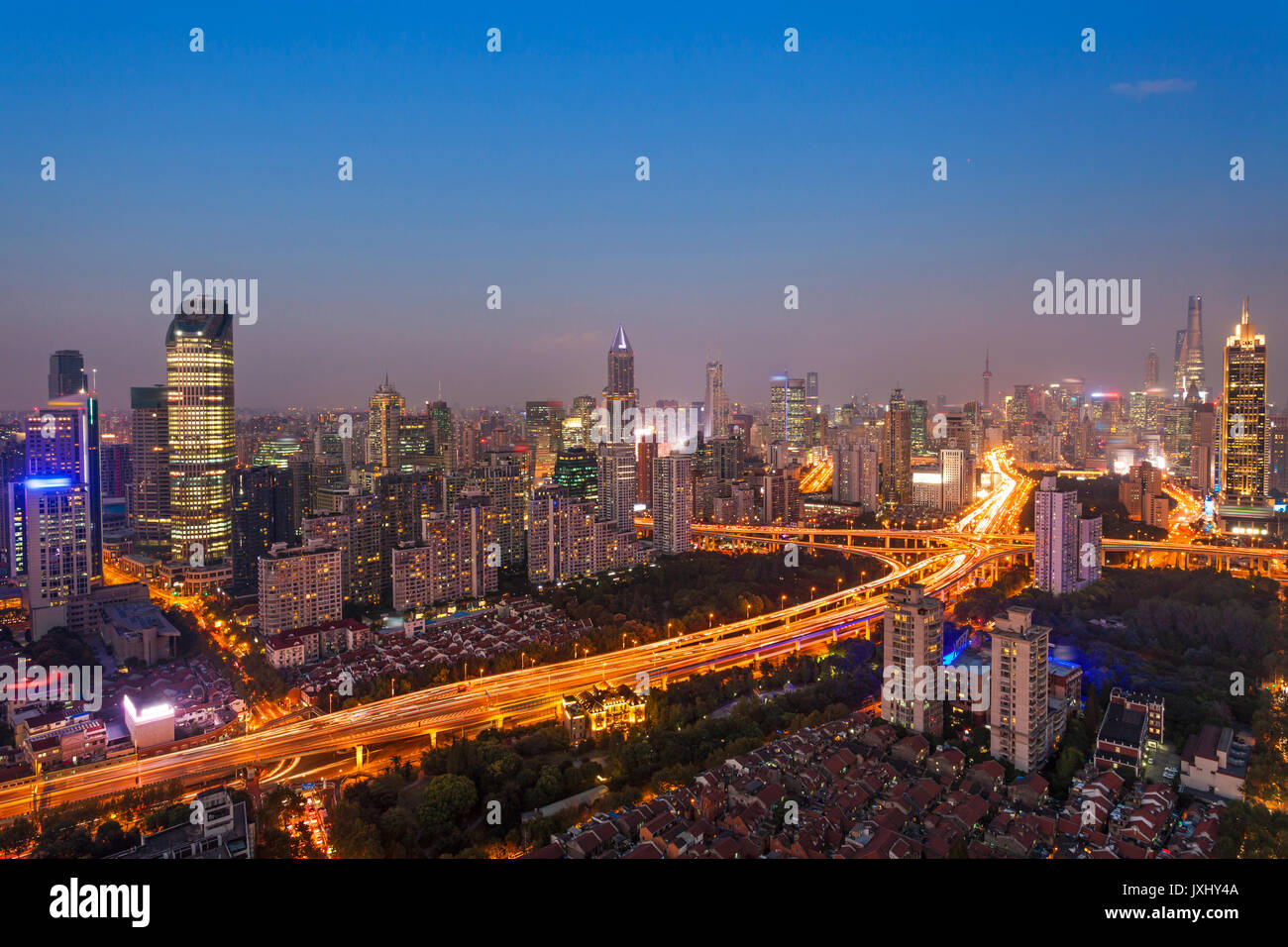 Night view of Shanghai City Stock Photo - Alamy