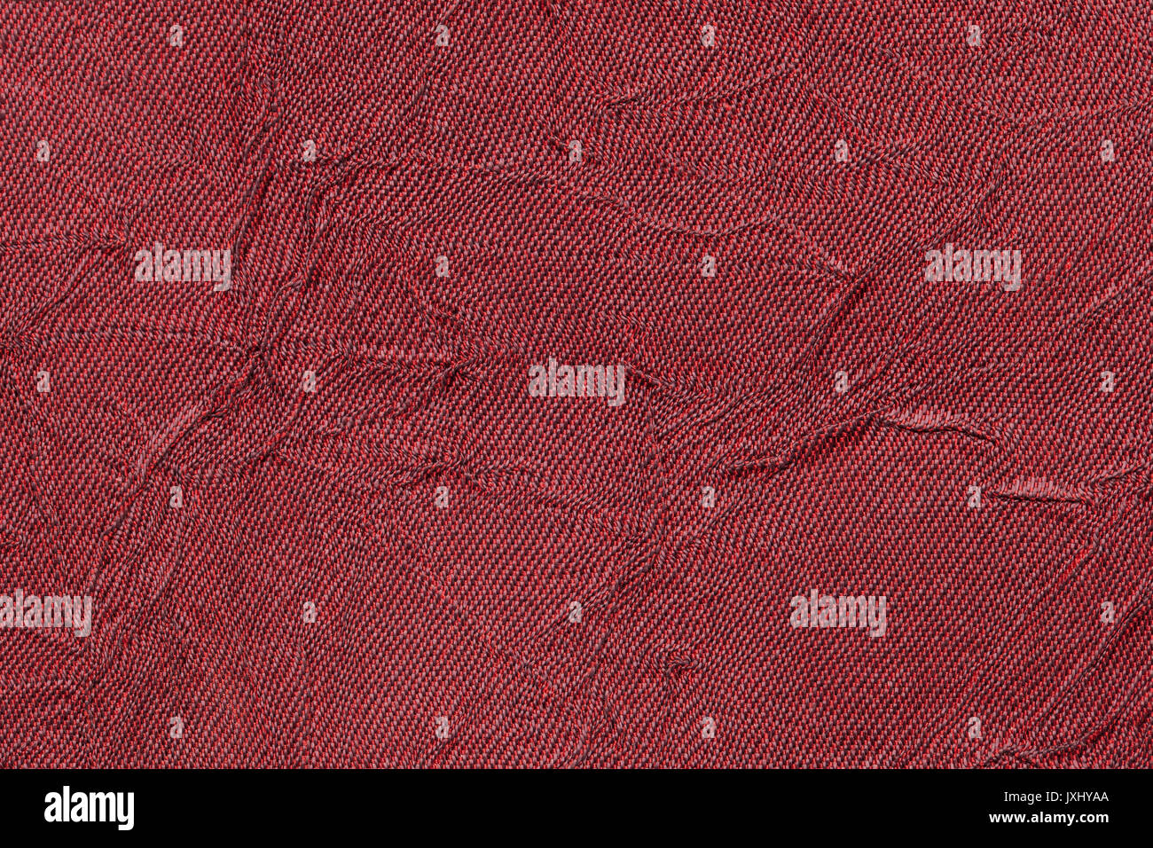 Dark red wavy background from a textile material. Fabric with fold ...