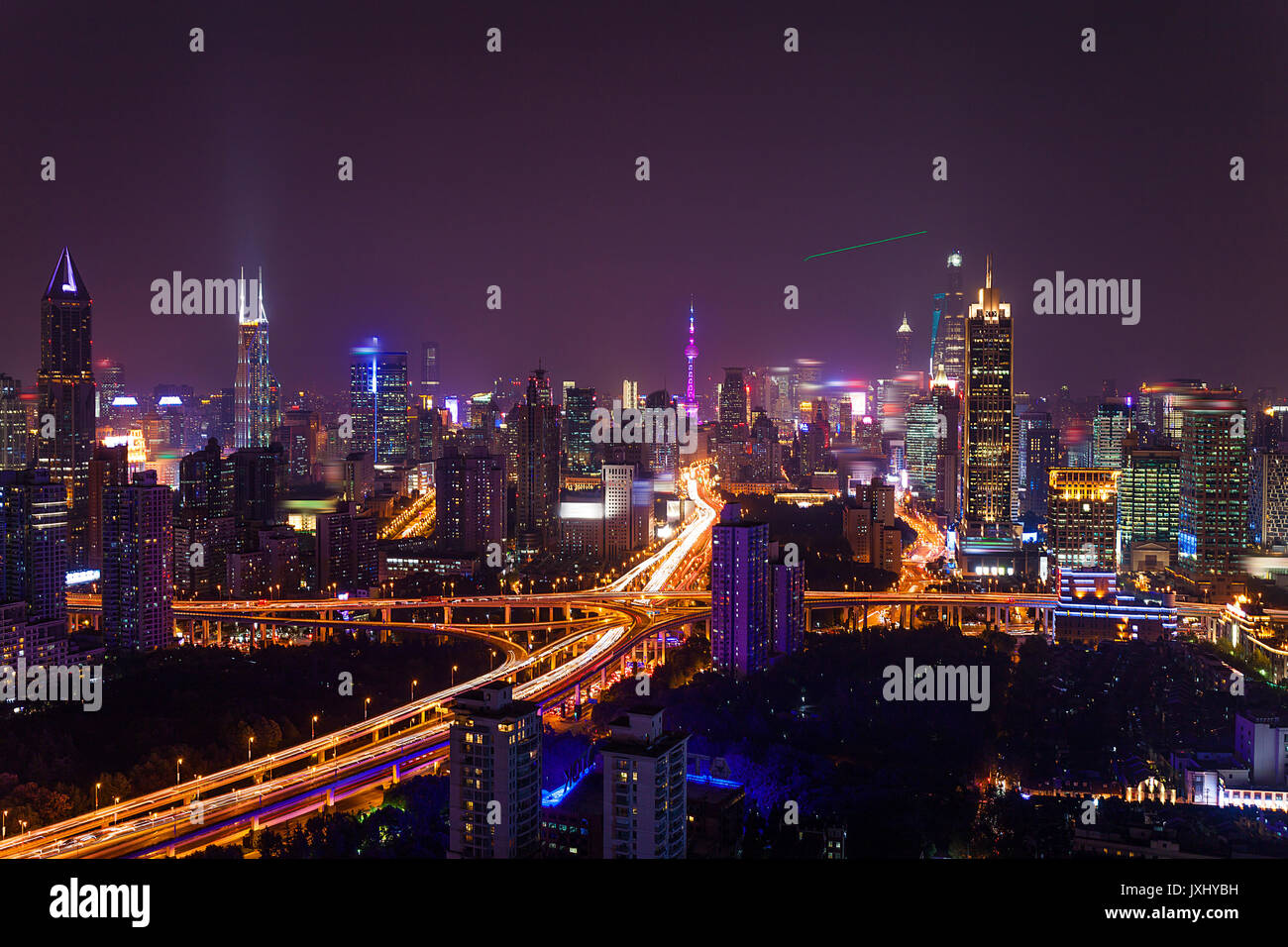 Night view of Shanghai City Stock Photo - Alamy