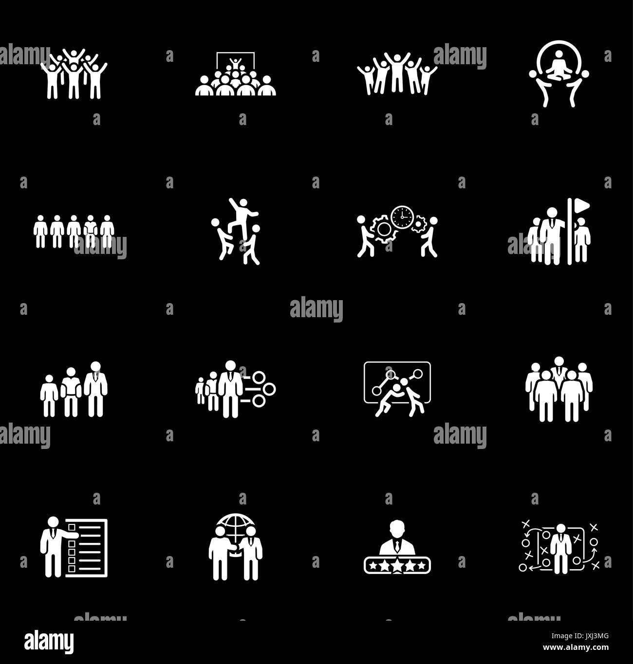 Flat Design Business Team Icons Set Stock Vector Image & Art - Alamy