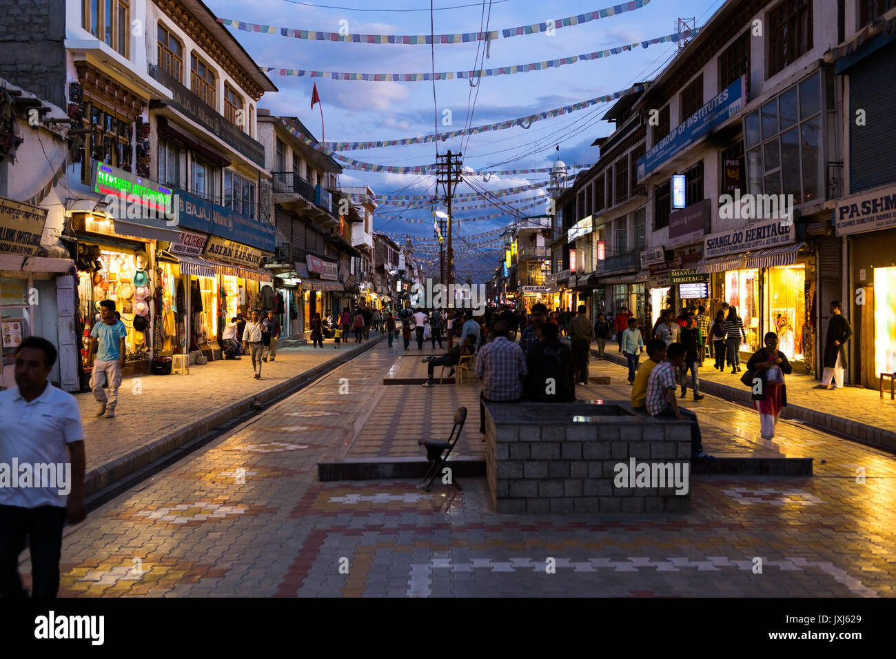 Street photography in Leh Ladakh, Jammu and Kashmir, India Stock Photo ...