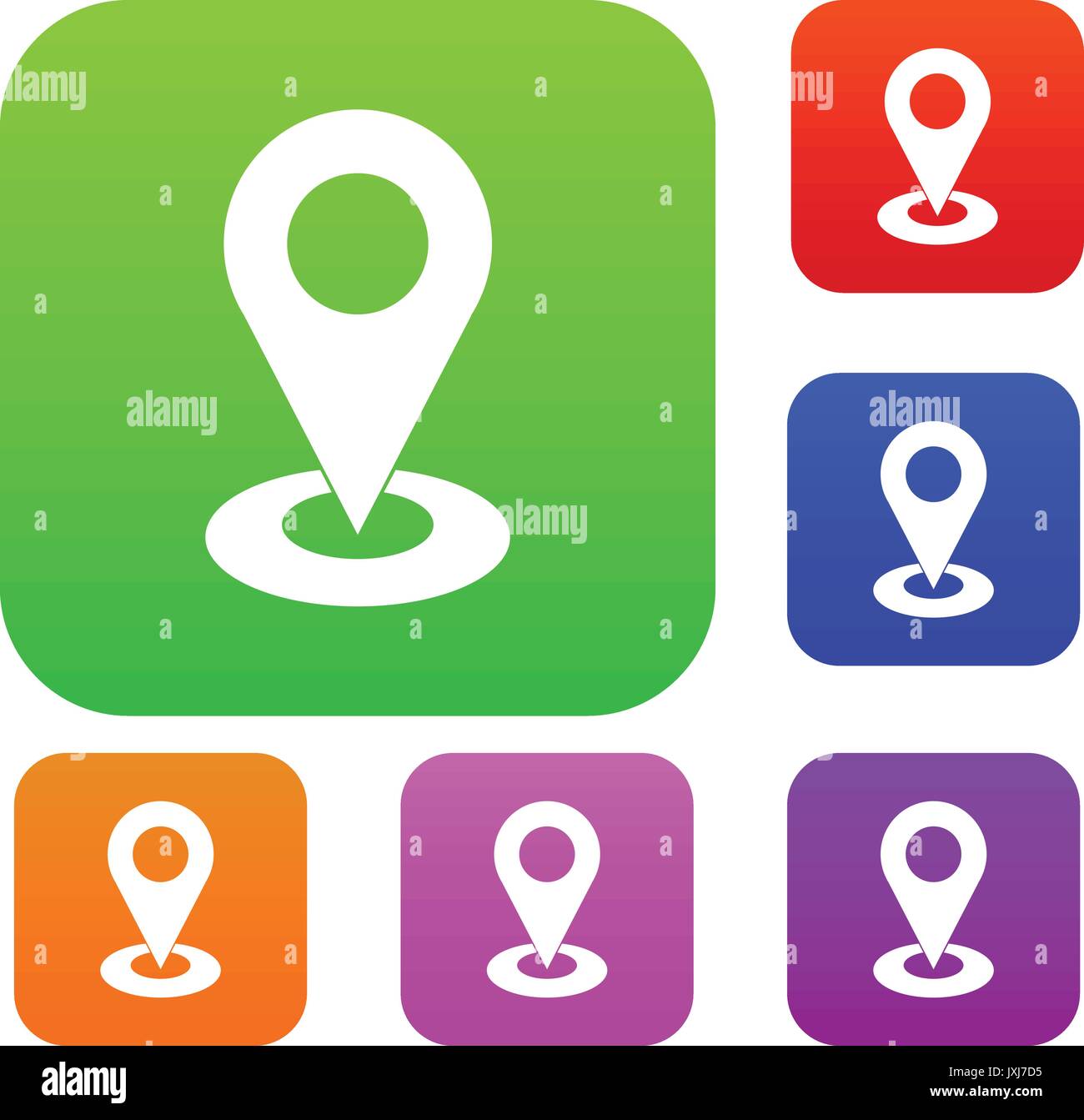 Map pointer set collection Stock Vector Image & Art - Alamy