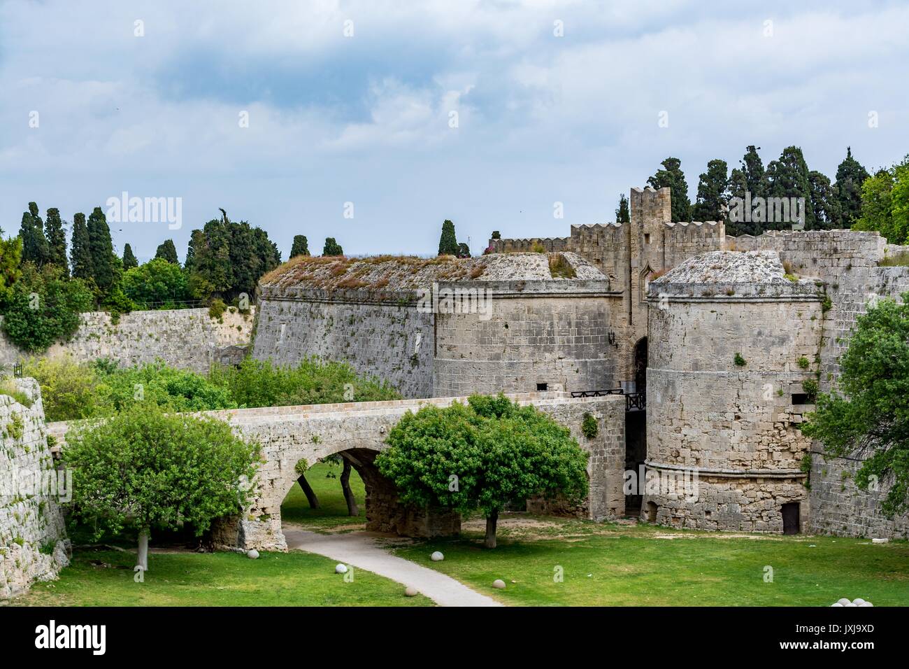 Gate d’Amboise in Rhodes, grand gate below the Grand Master Palace, and ...