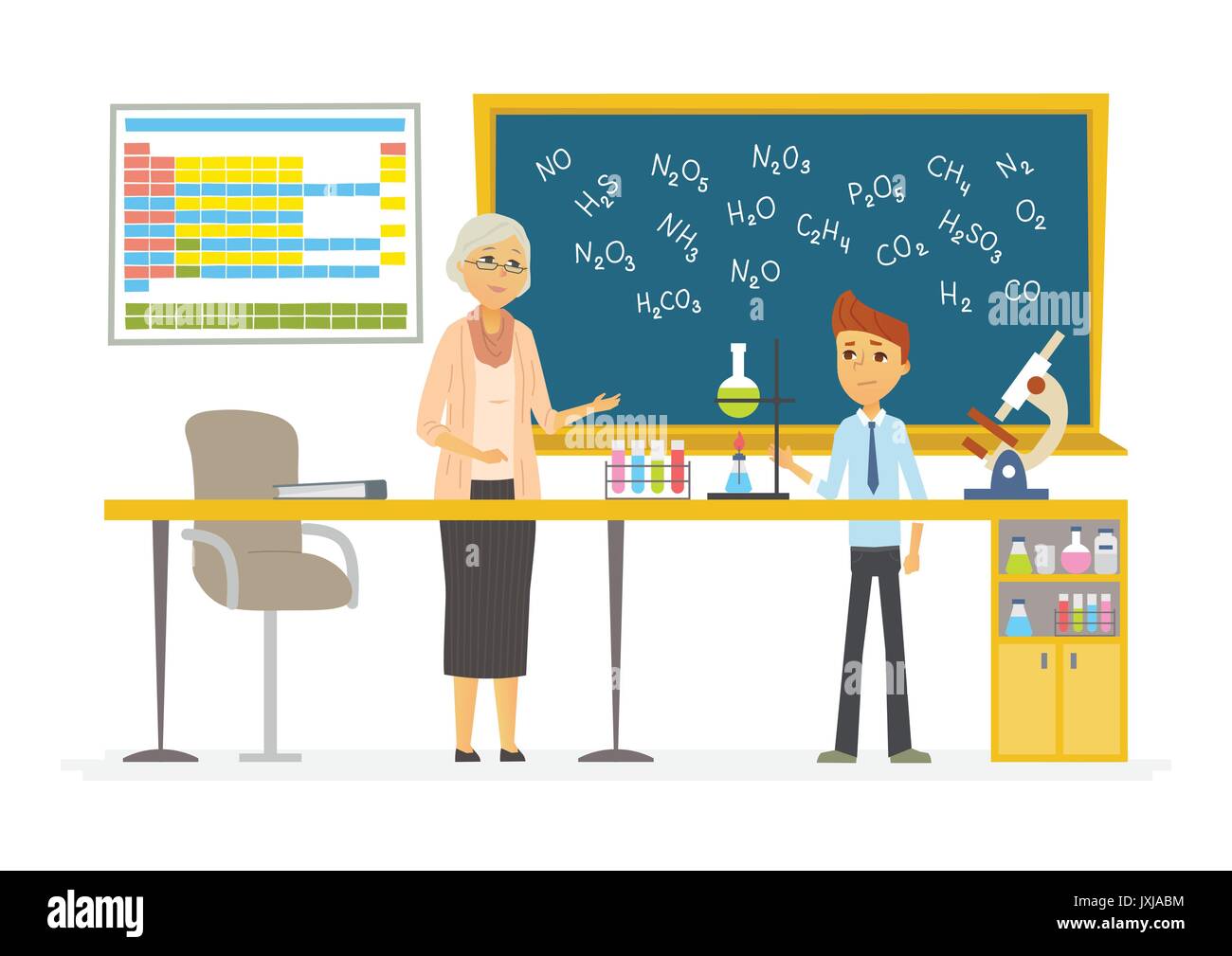 Chemistry teacher Stock Vector Images - Alamy