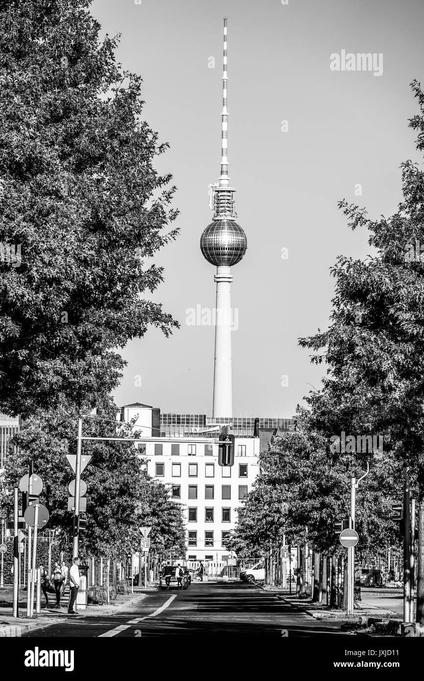 German tv tower architecture Black and White Stock Photos & Images - Alamy