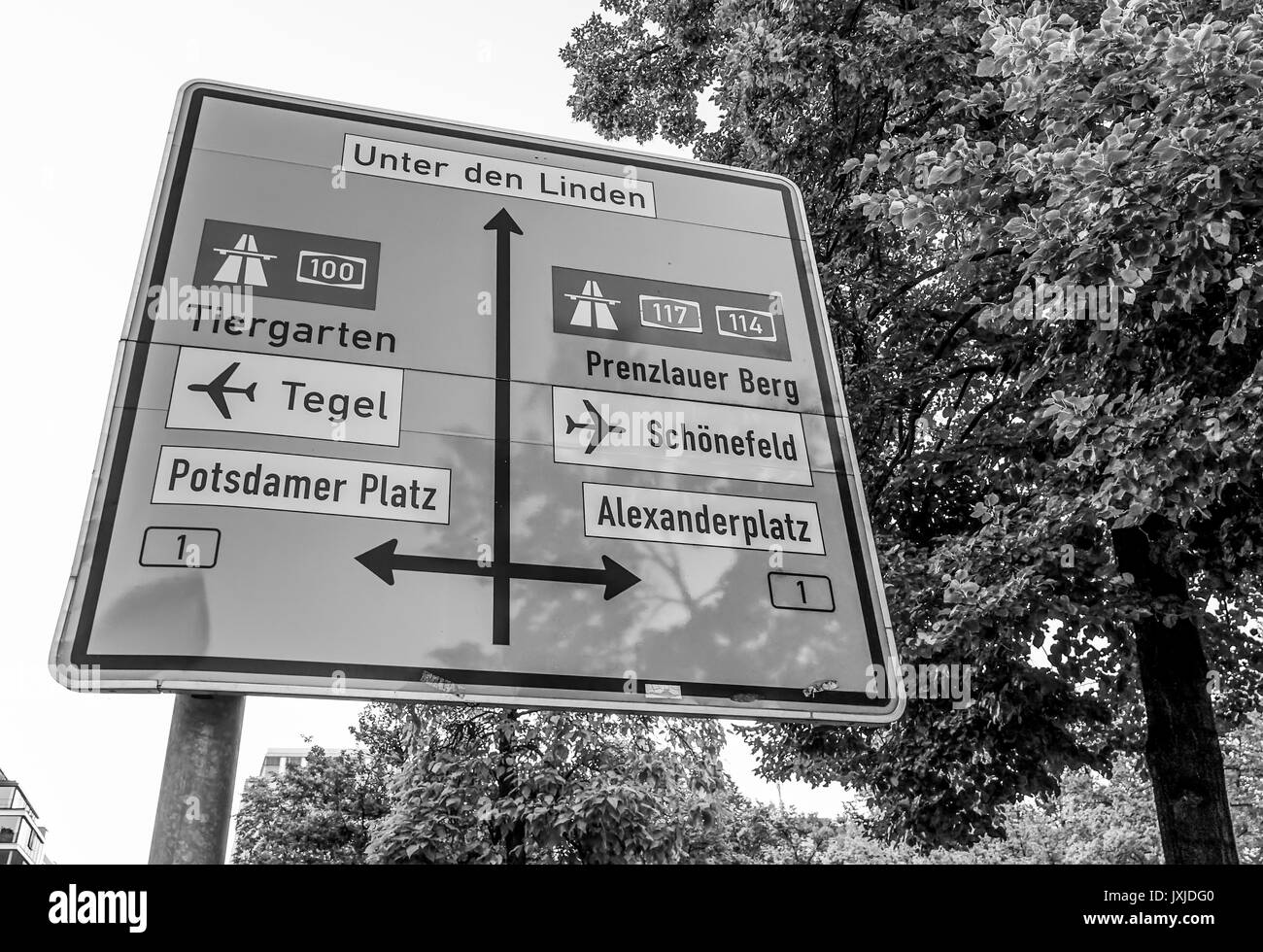 Direction signs to famous districts in Berlin - BERLIN / GERMANY ...