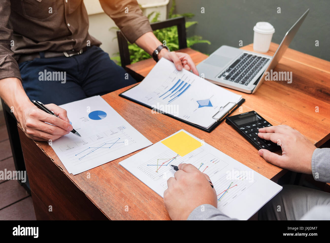 Administrator business man financial inspector and secretary making ...