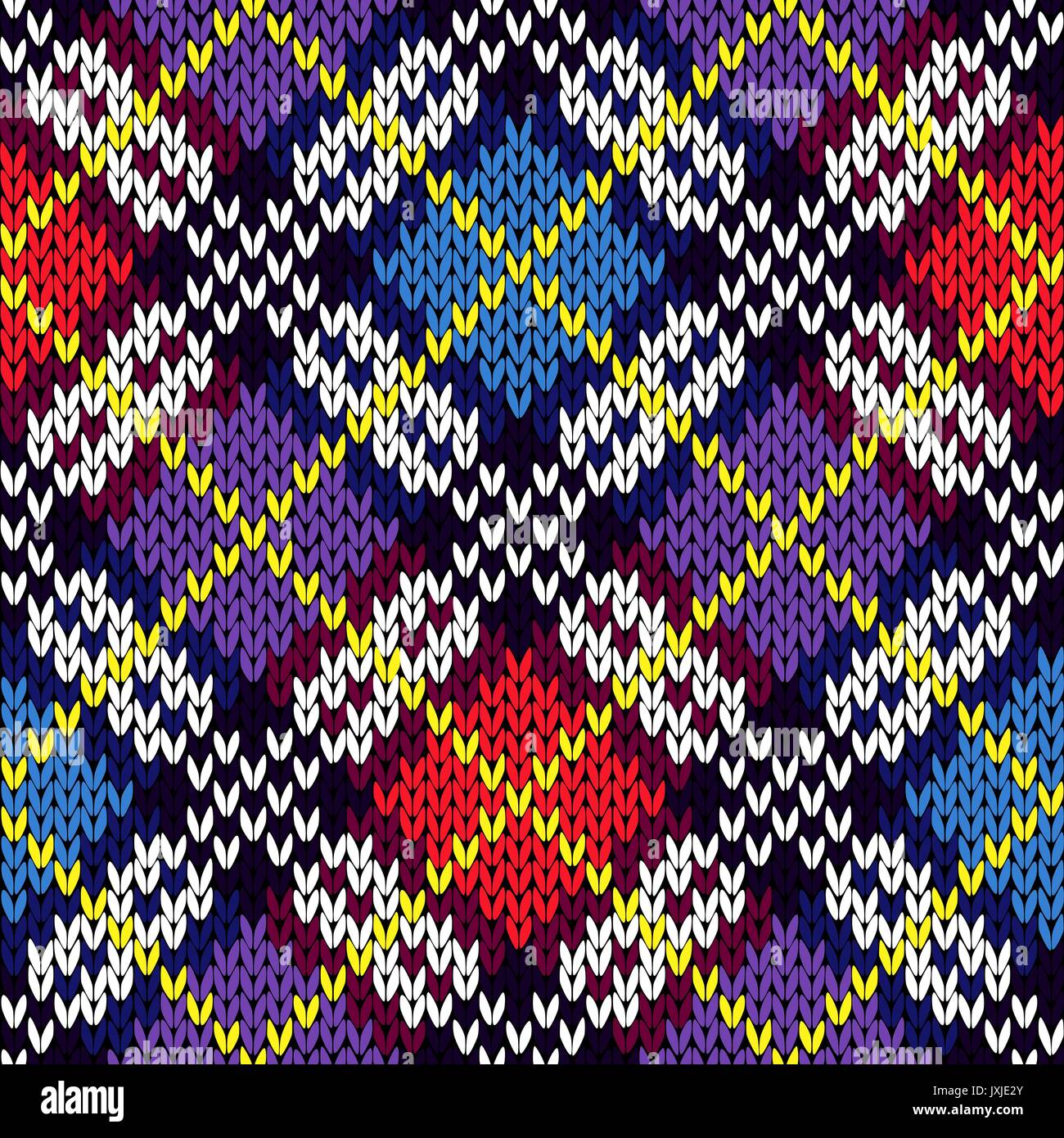 Geometric seamless knitting various colors vector pattern Stock Vector ...