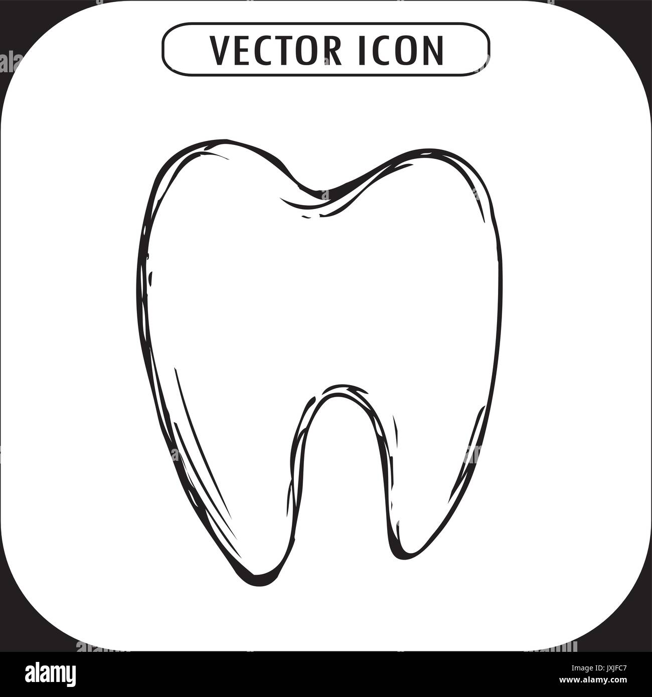 Hand drawn Tooth icon, vector illustration Stock Vector Image & Art - Alamy