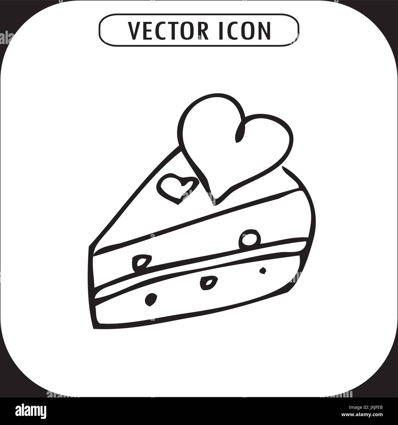 Piece cake hand drawing pie isolated hi-res stock photography and ...