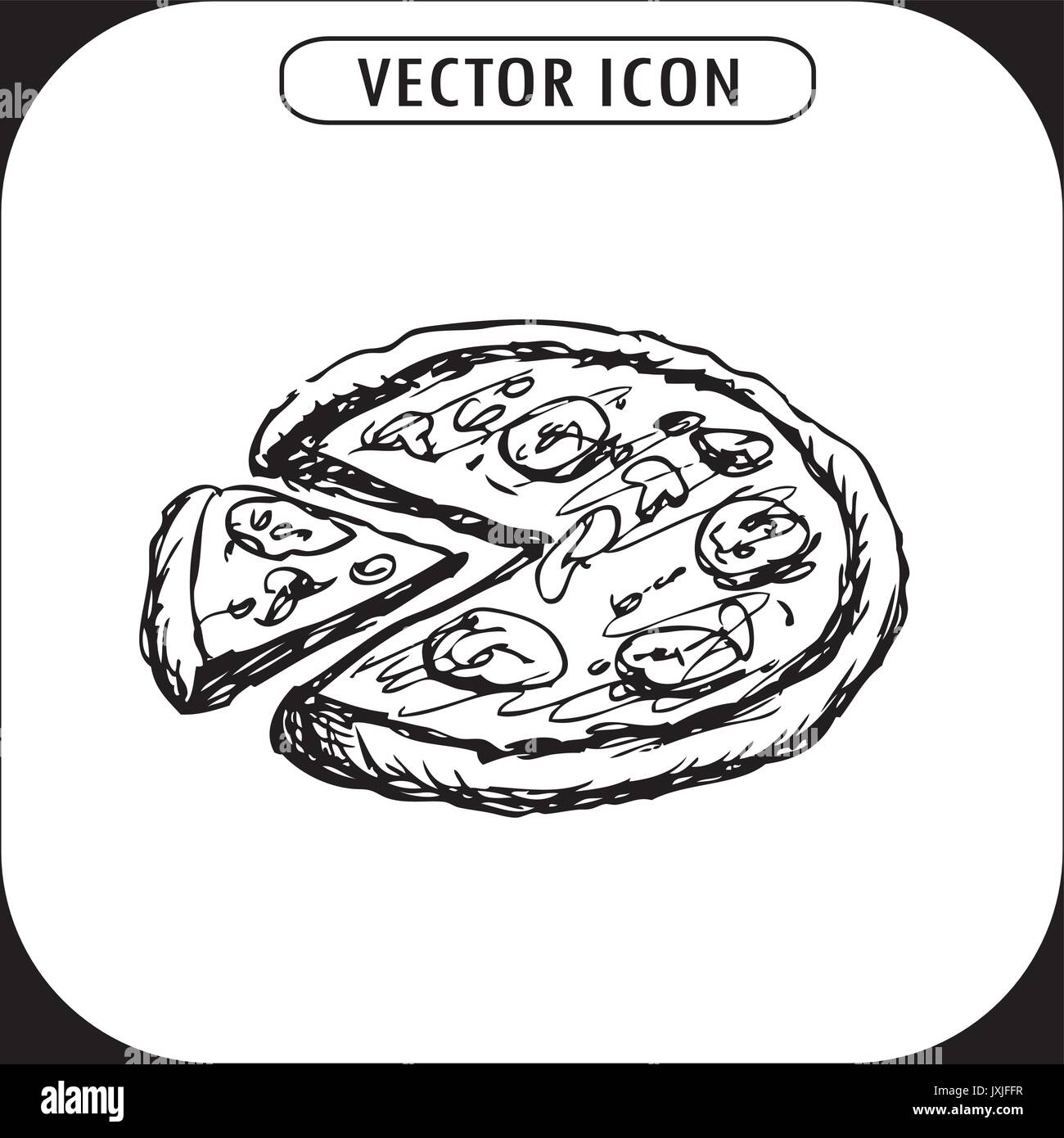 Tasty pizza chicken tomato Stock Vector Images - Alamy