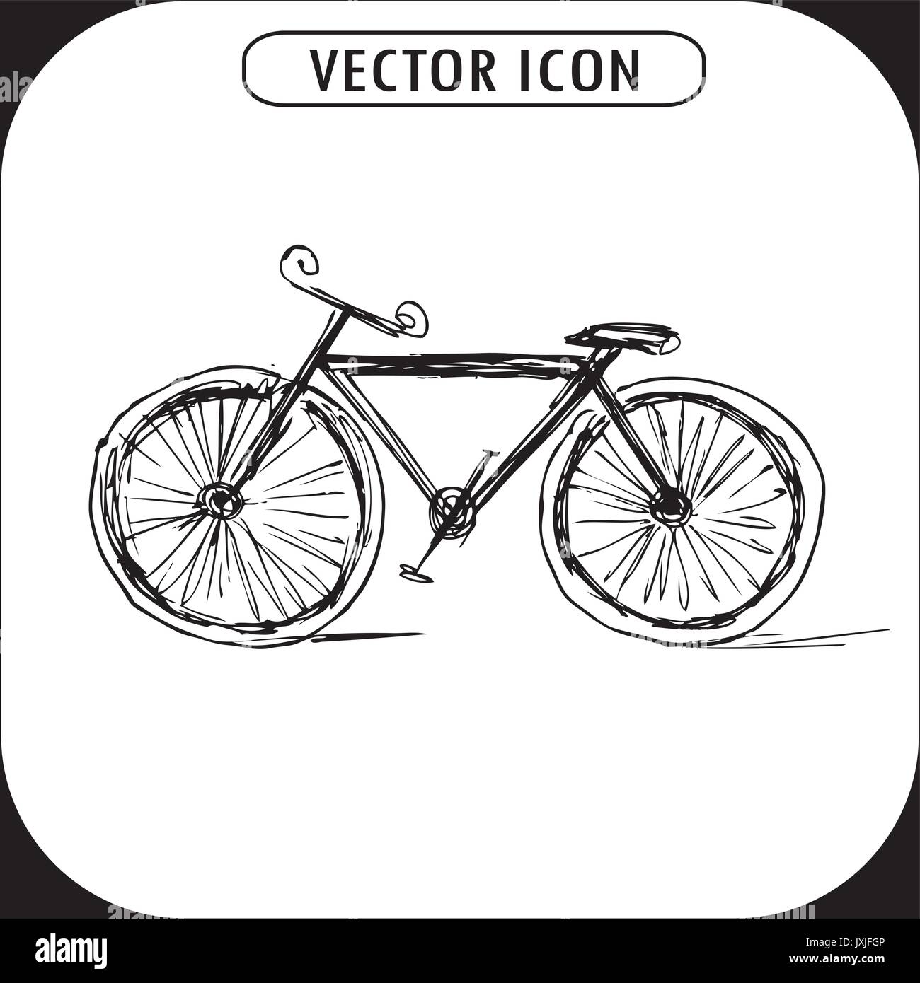 bicycle ,hand drawn icon,vector illustration Stock Vector Image & Art ...
