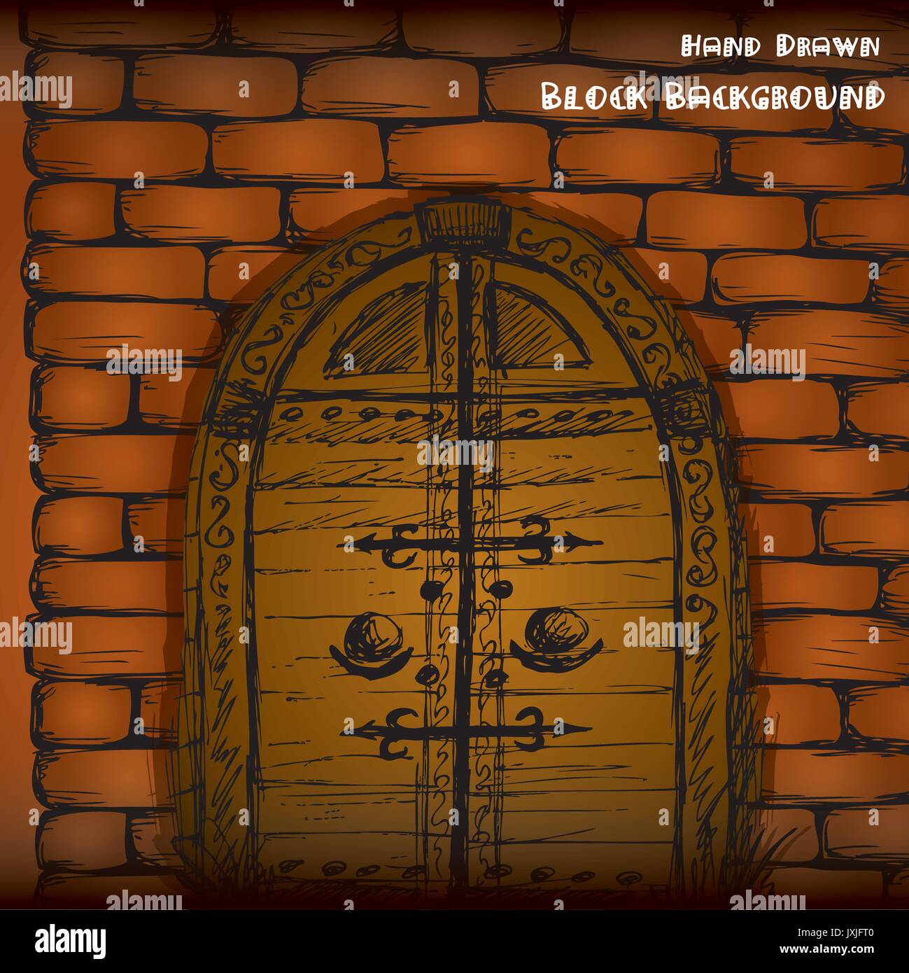 Pencil drawing doorway Stock Vector Images - Alamy