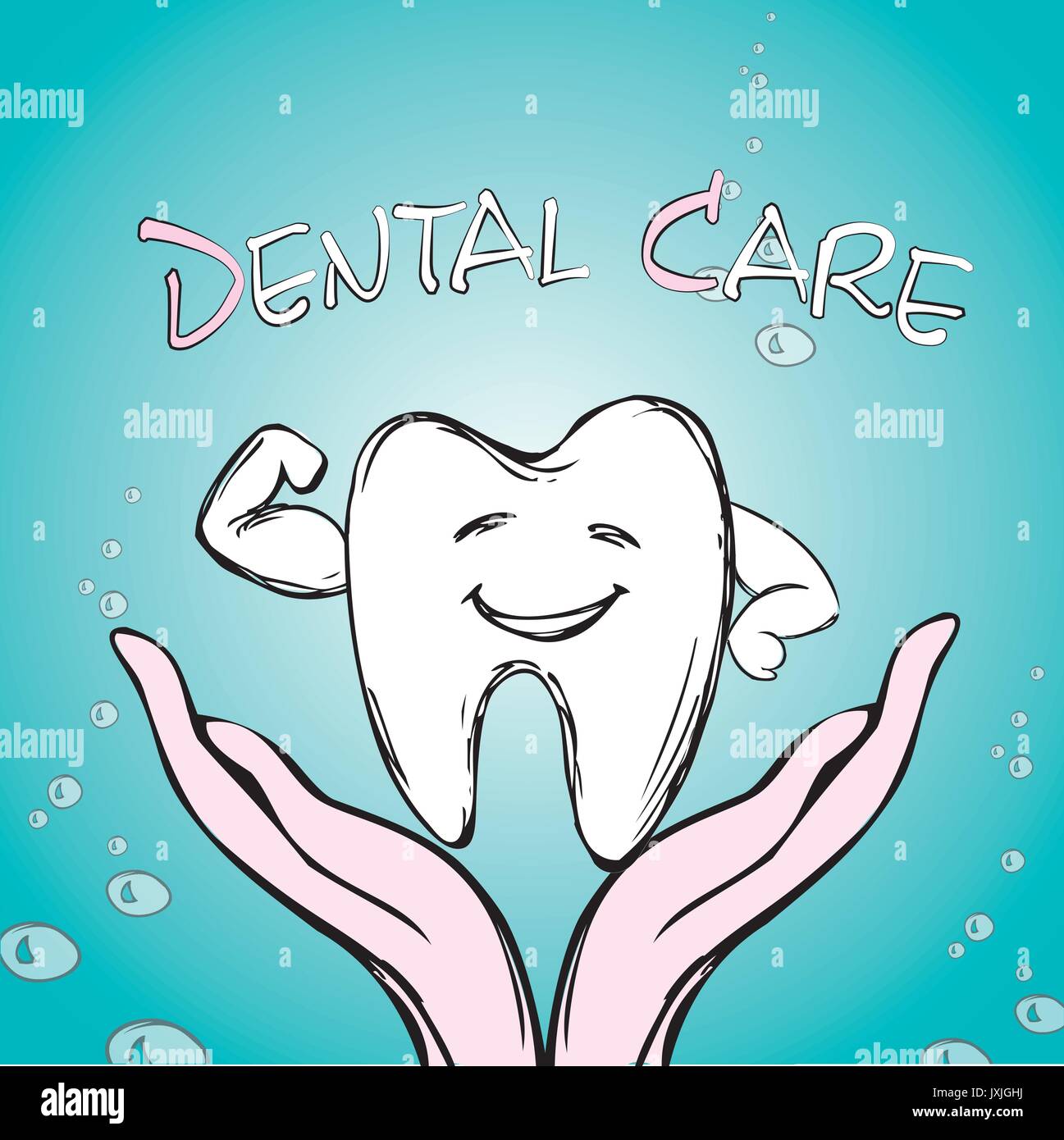 Tooth on hand Stock Vector Images - Alamy