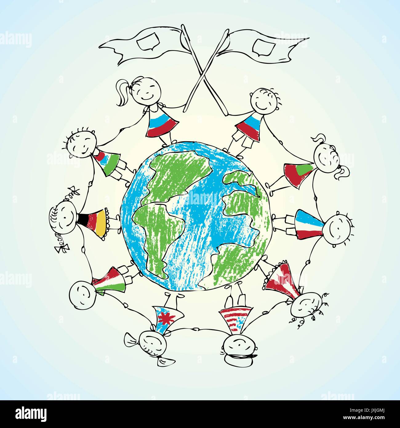 Multicultural Children Stock Vector Images - Alamy
