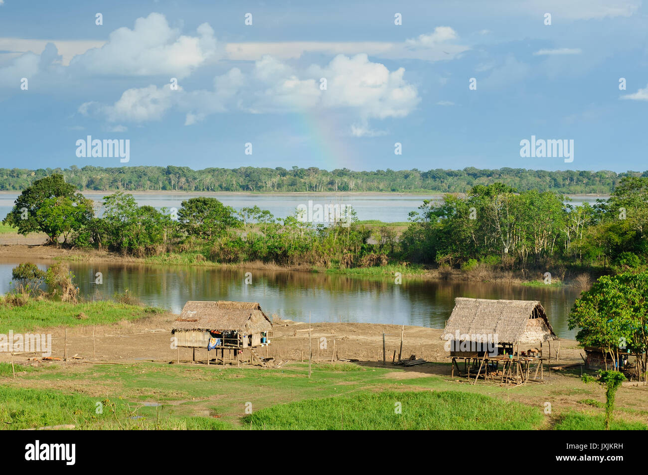 Amazonas landscape. The photo present typical indian tribes in Brazil ...