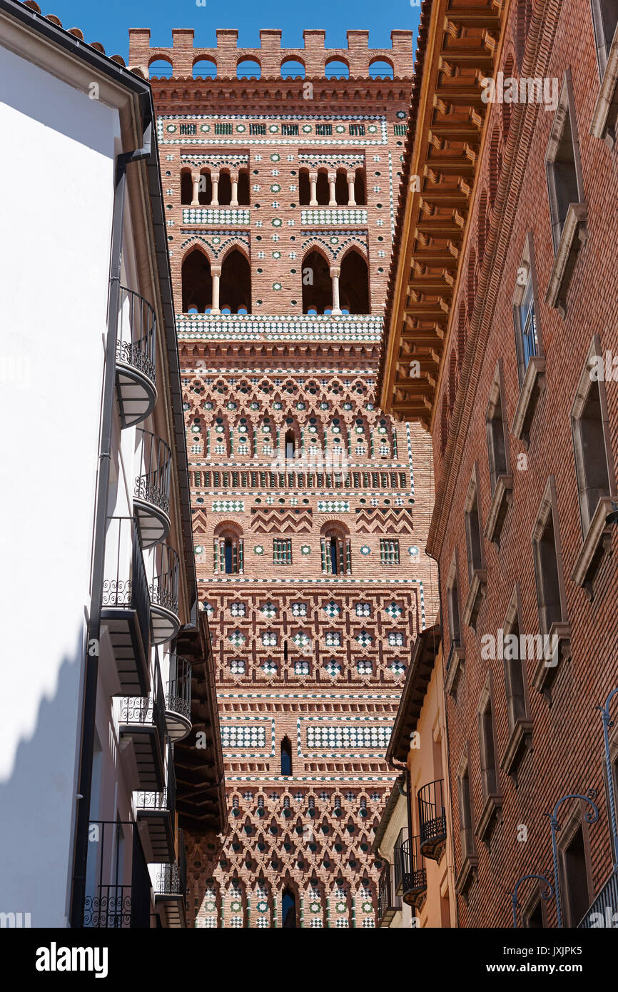 El Salvador. Mudejar art tower in Teruel. Spain heritage. Architecture ...