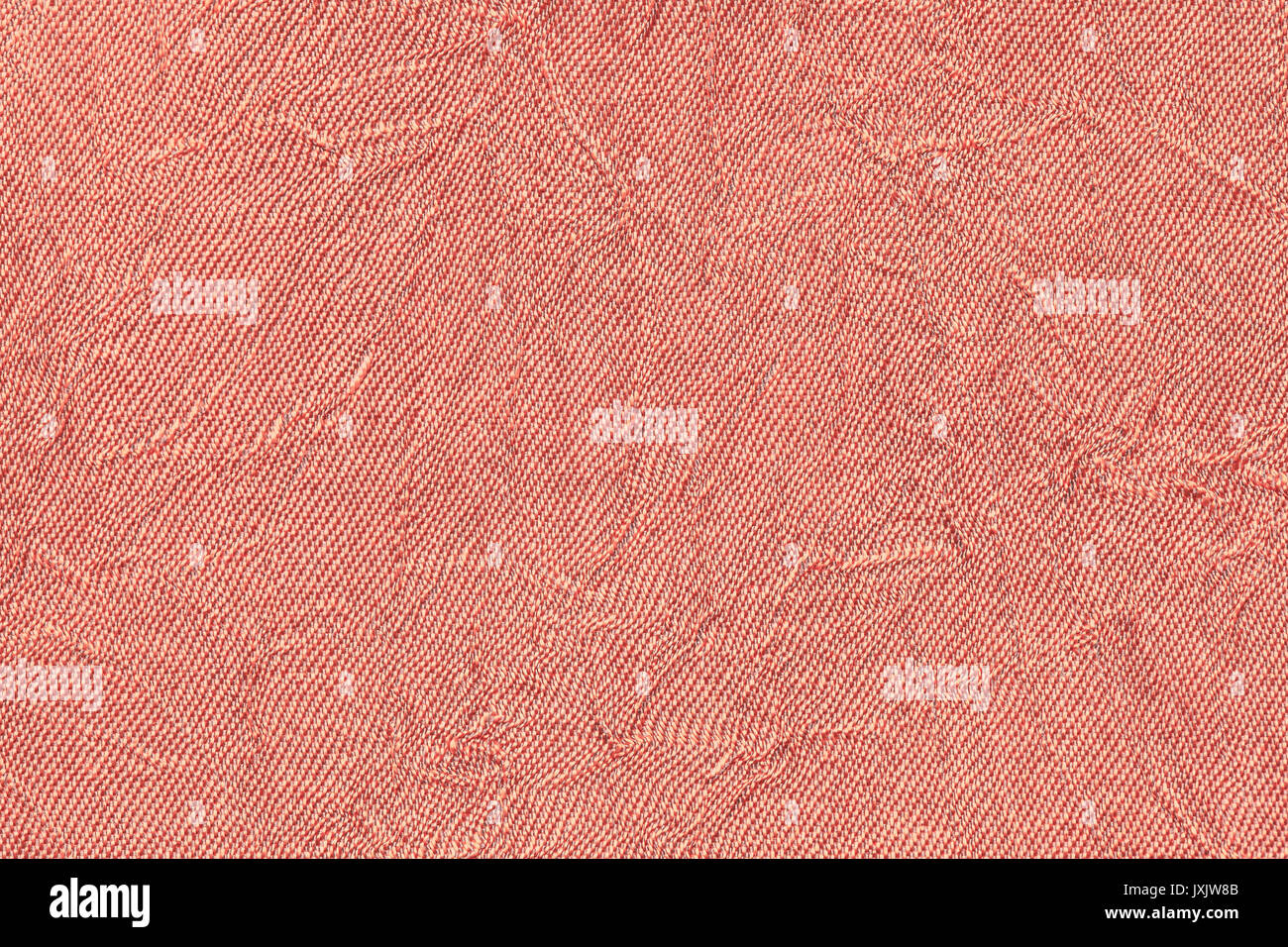 Light red wavy background from a textile material. Fabric with fold ...
