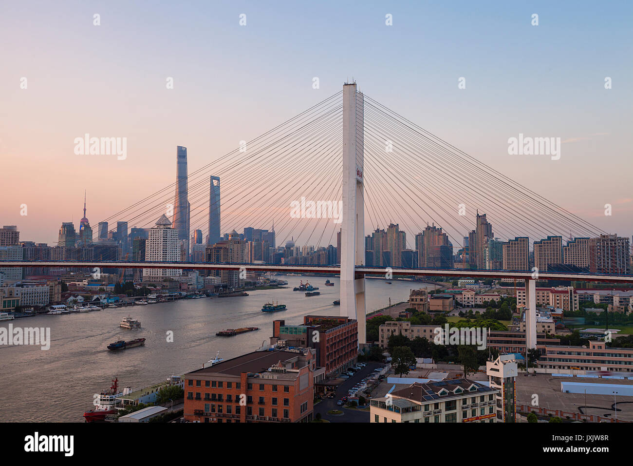 Nanpu bridge in Shanghai Stock Photo - Alamy