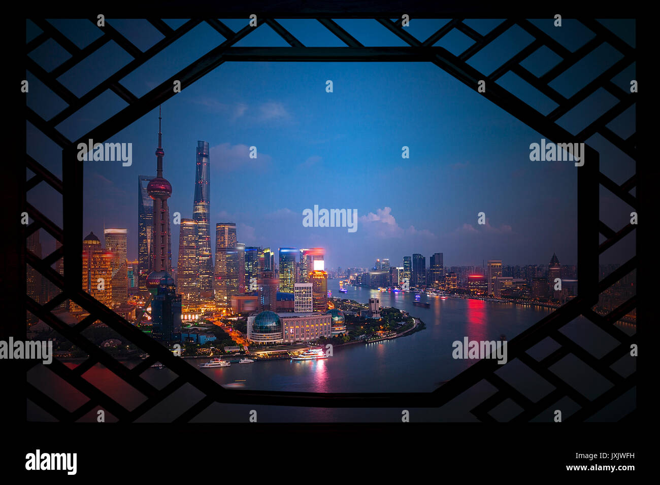 Man looking cityscape through window hi-res stock photography and ...