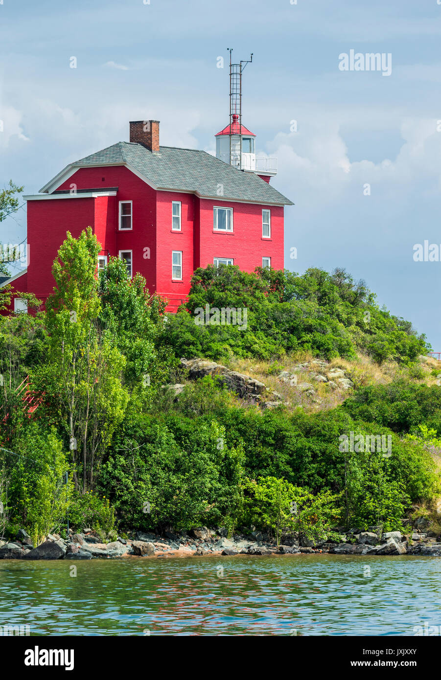 A view of Marquette Harbor Lighthouse, Upper Peninsula, Michigan, USA ...