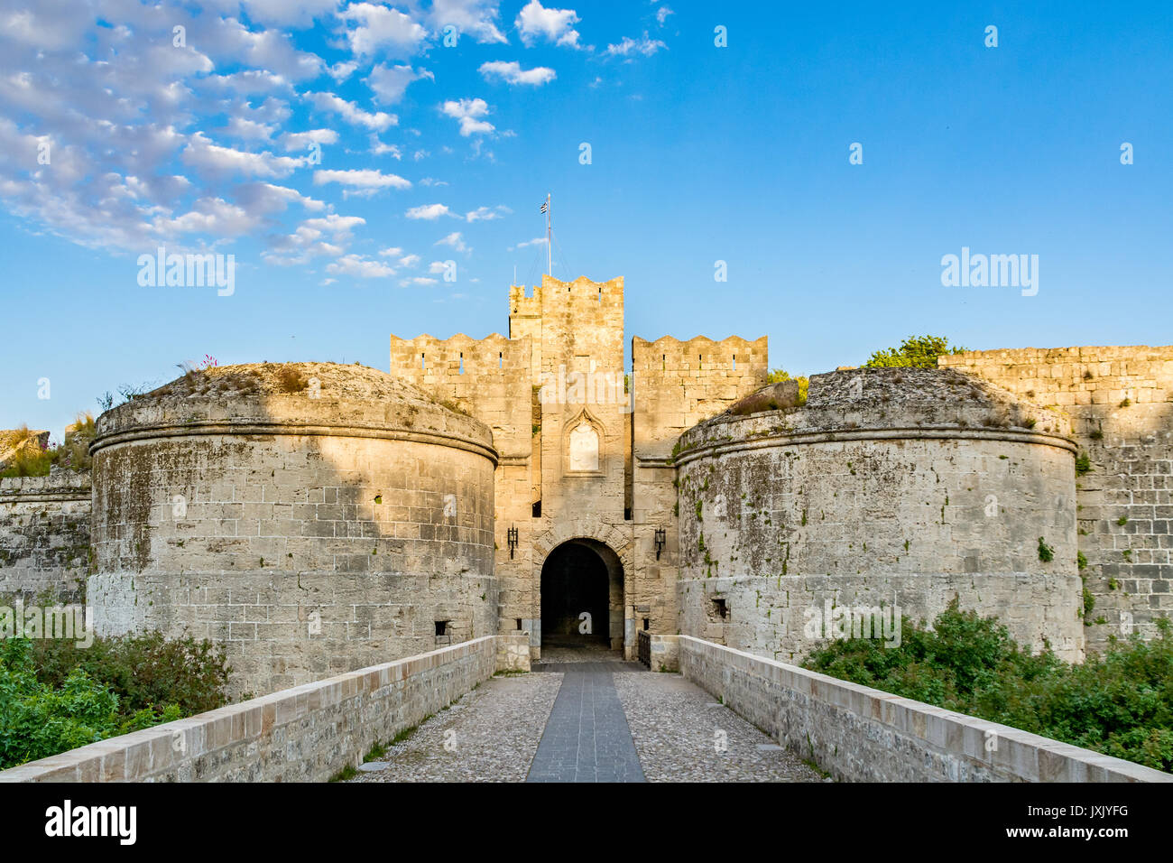 Gate d’Amboise in Rhodes, grand gate below the Grand Master Palace, and ...