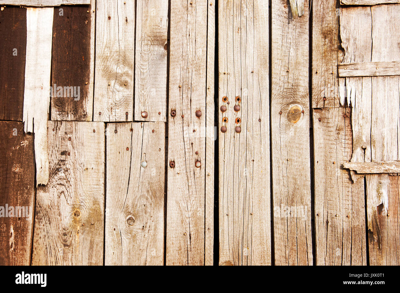brown old boards of wood making a wall Stock Photo - Alamy