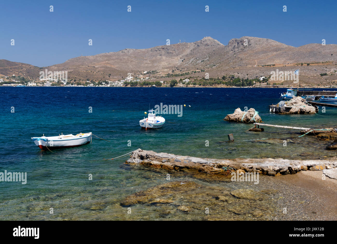 Alinta Bay from Aghia Marina, Leros, Dodecanese Islands, Greece Stock ...