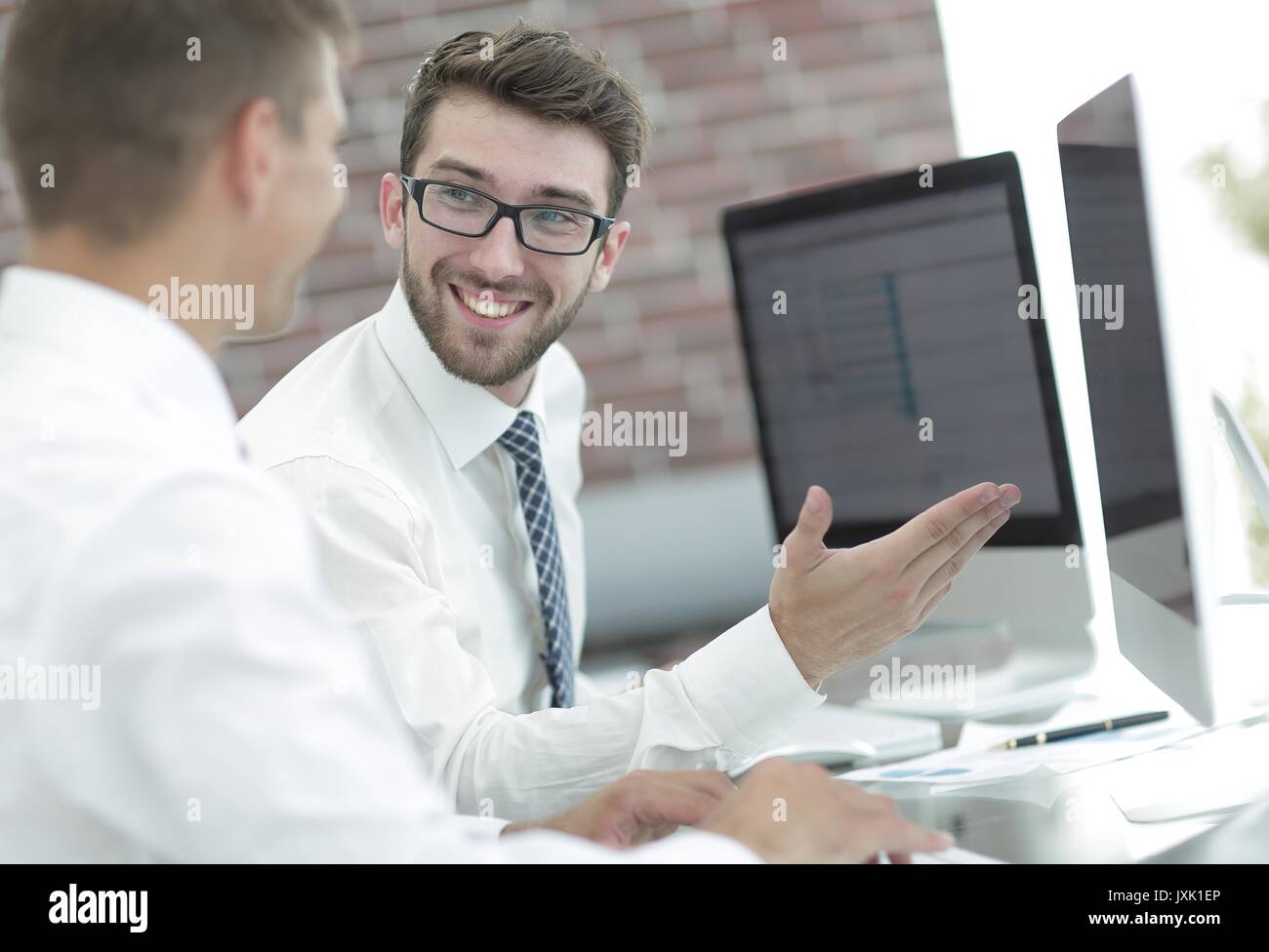 Group experienced employees workplace hi-res stock photography and ...