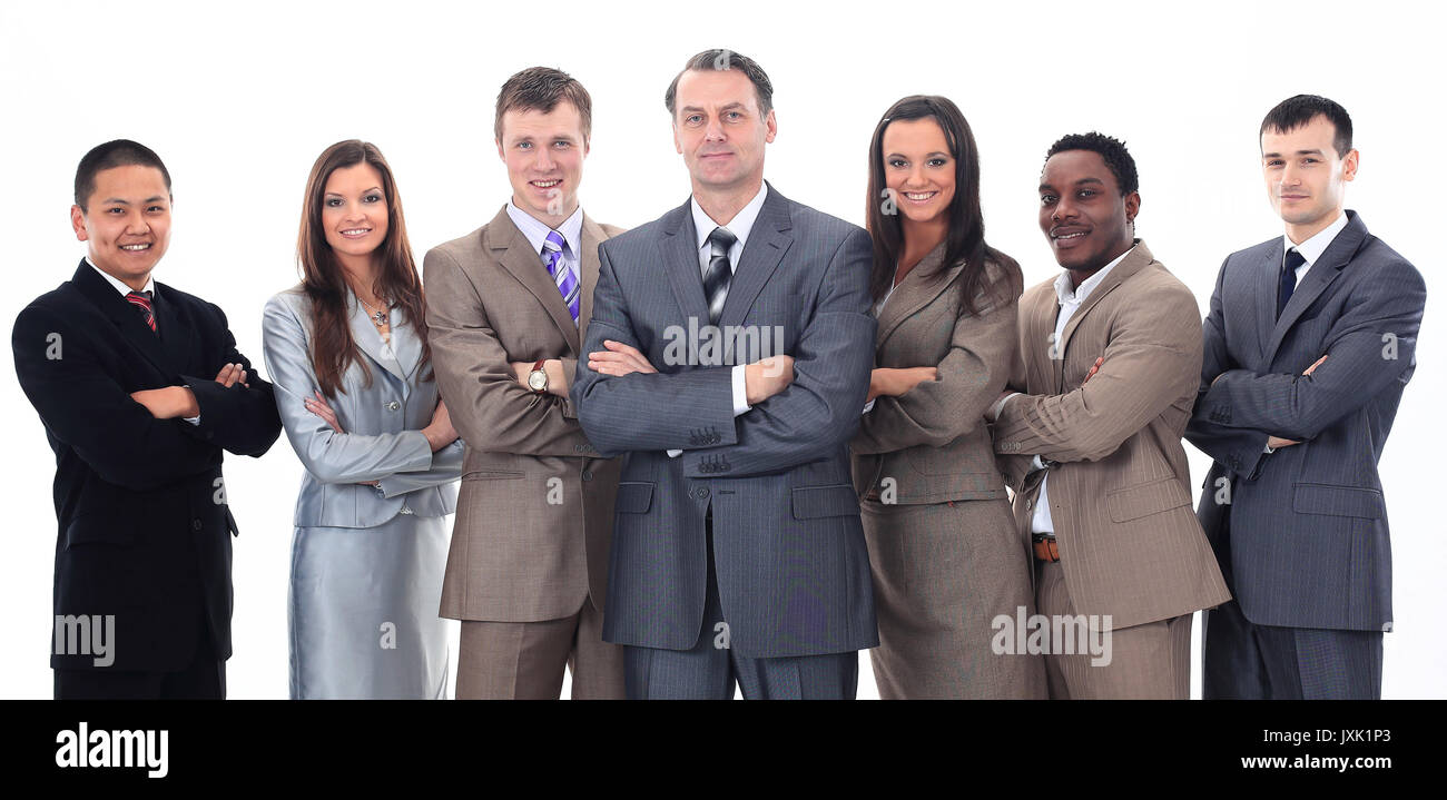 Group portrait friendly successful multinational hi-res stock ...