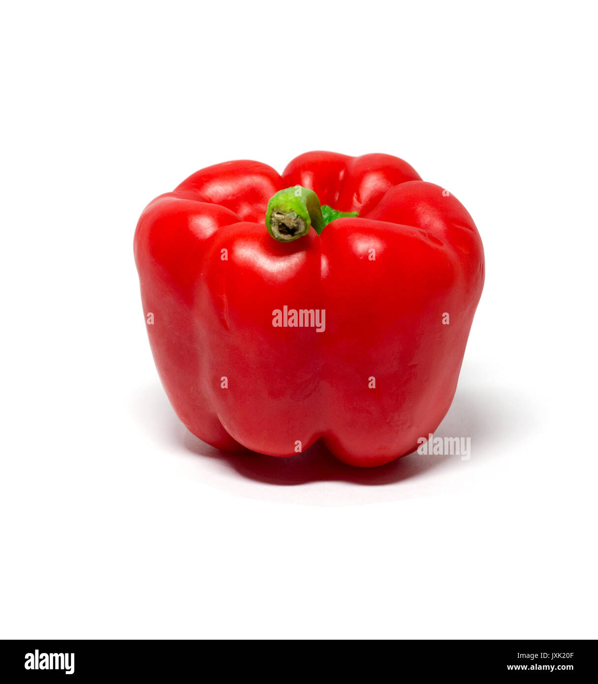 red bell pepper isolated on white background. food, object Stock Photo ...