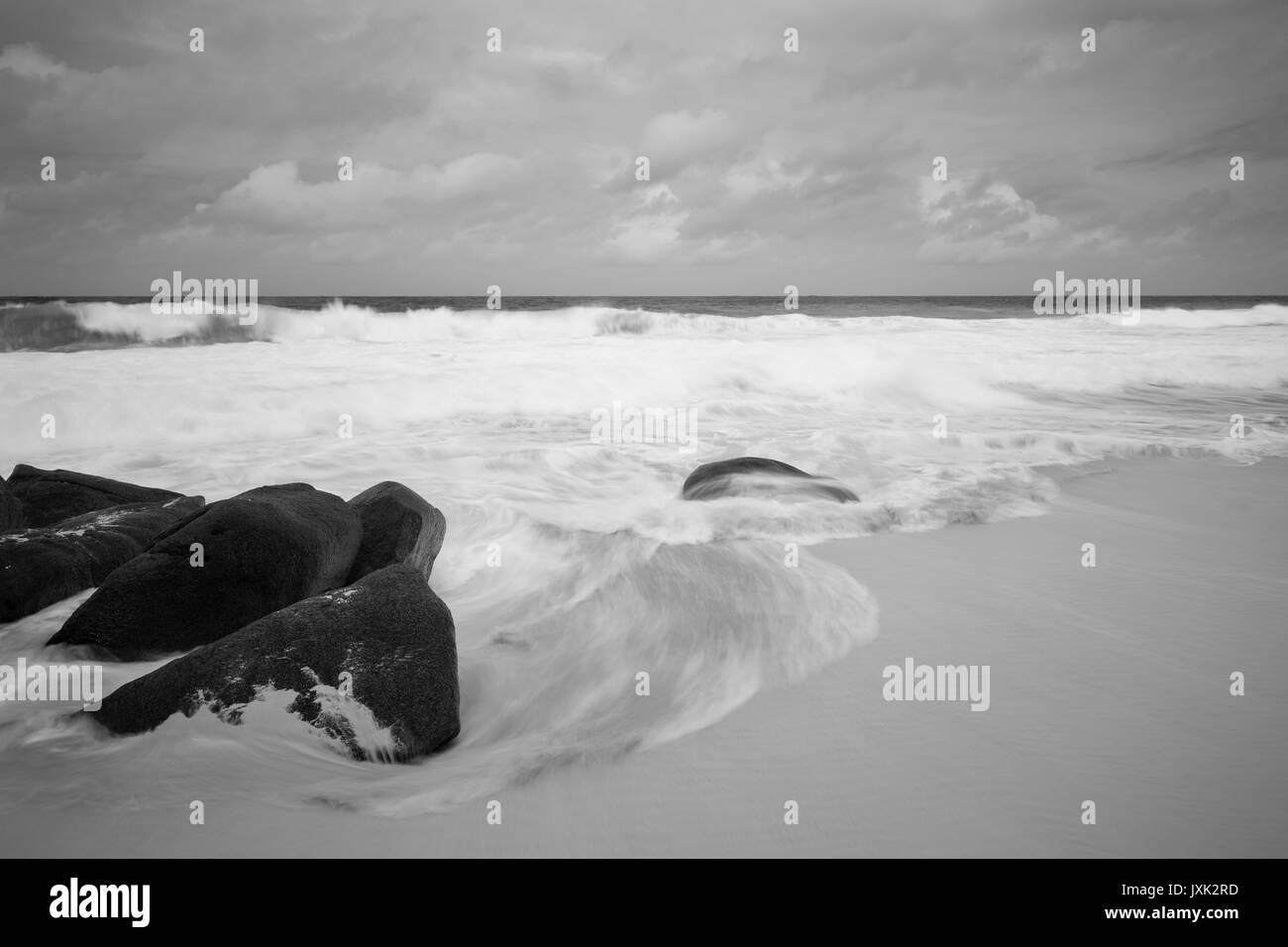 South beach during storm Black and White Stock Photos & Images - Alamy