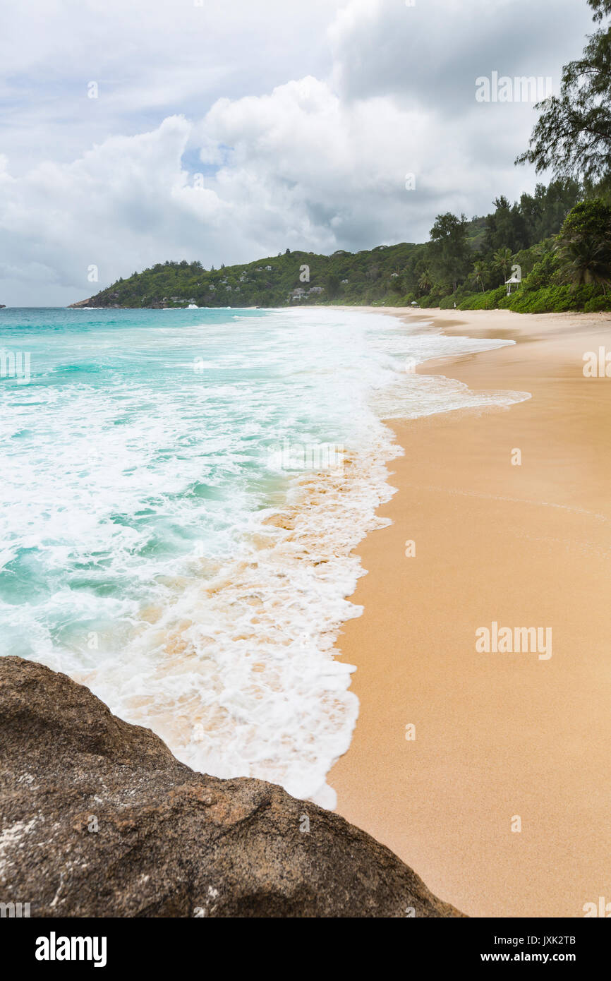 Anse Intendance in the south of Mahe, Seychelles during a storm Stock ...