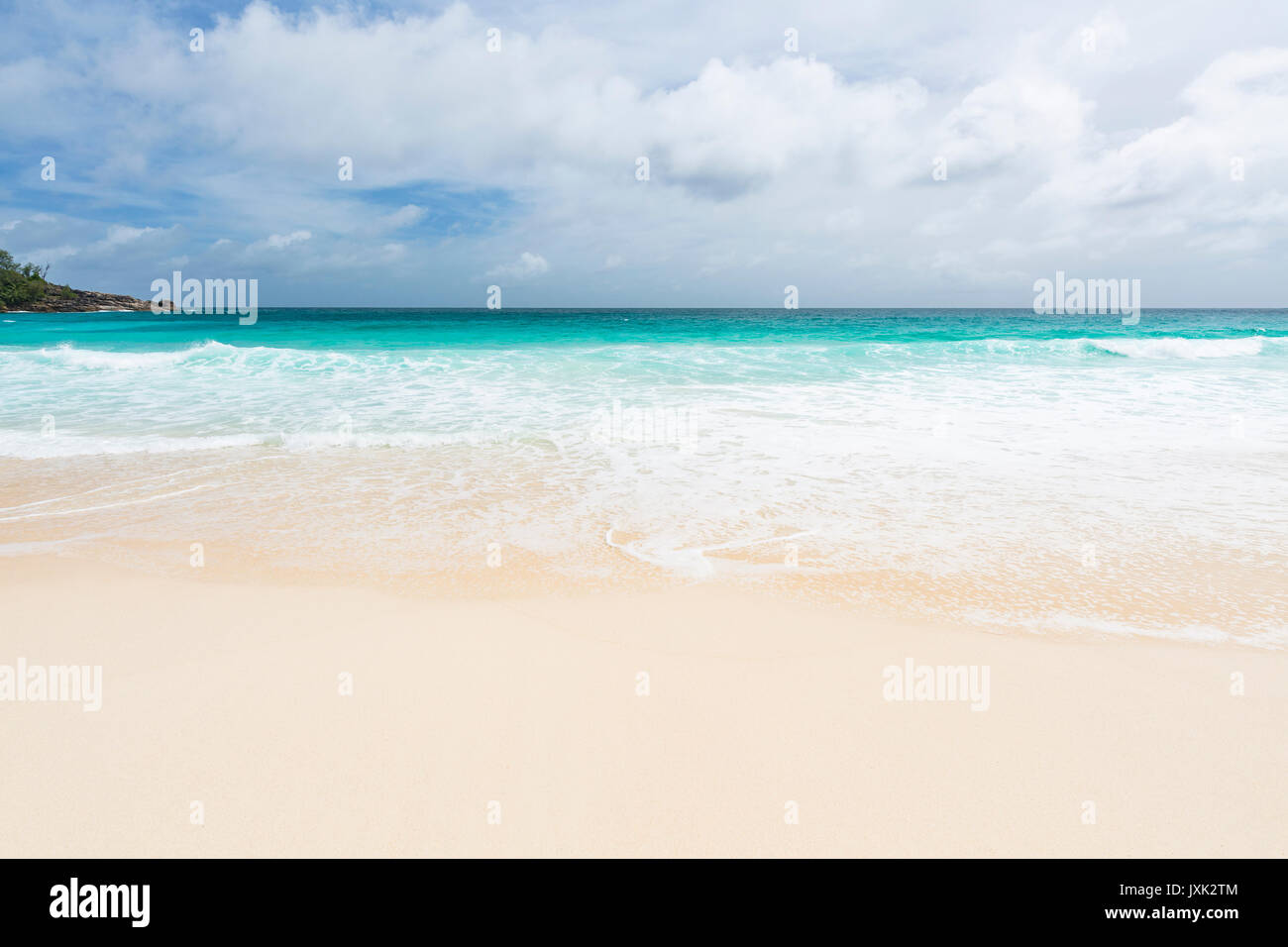 Perfect white beach Anse Intendance in the south of Mahe, Seychelles ...