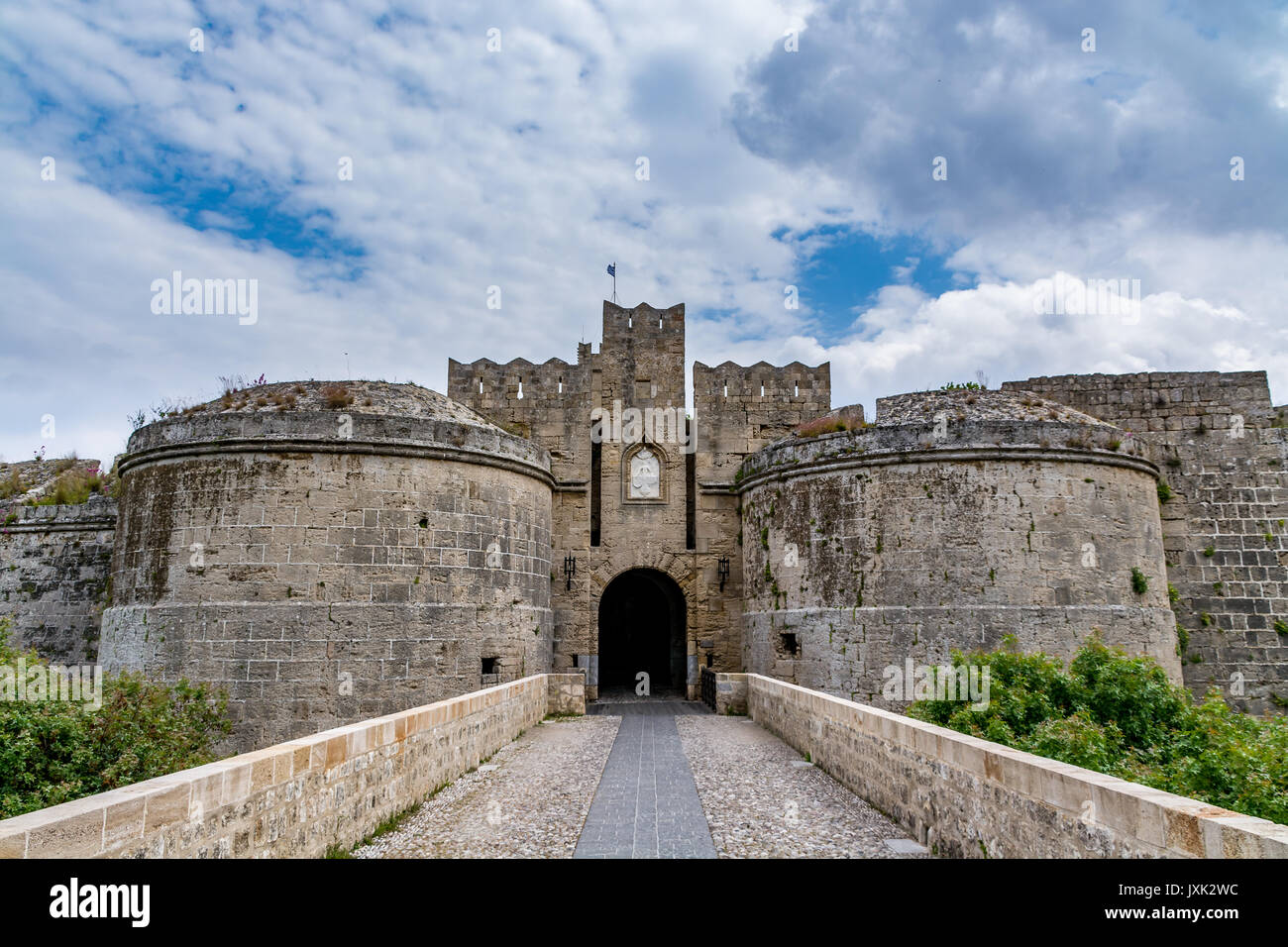 Gate d’Amboise (Ambrose gate) in Rhodes, grand gate below the Palace of ...