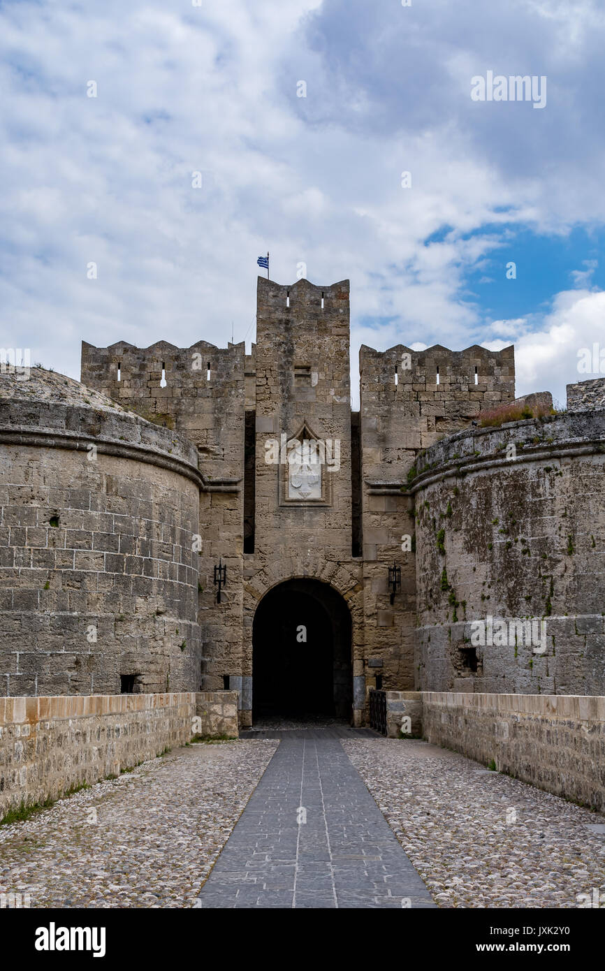 Gate d’Amboise (Ambrose gate) in Rhodes, grand gate below the Palace of ...
