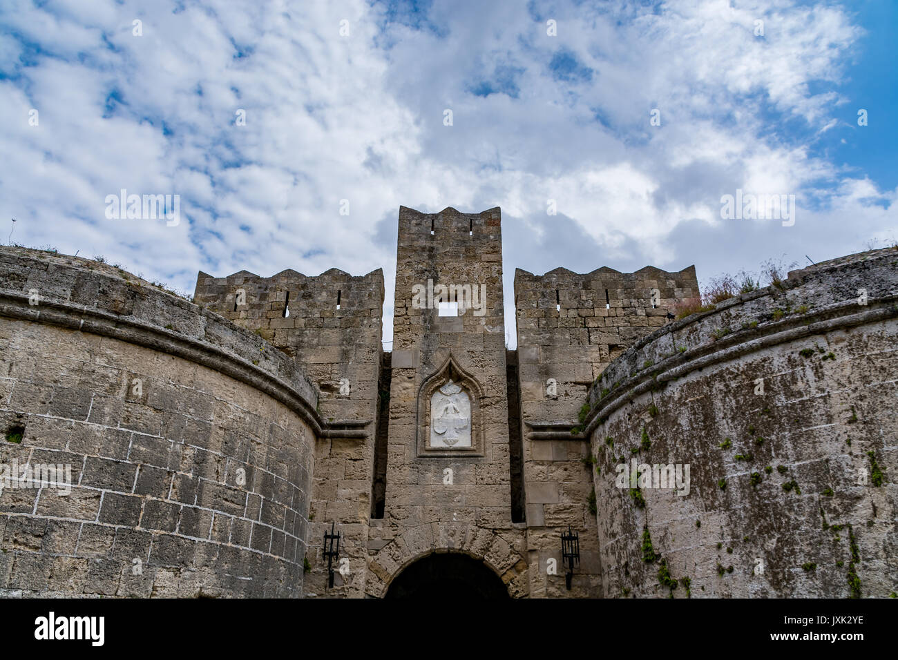 Gate d’Amboise (Ambrose gate) in Rhodes, grand gate below the Palace of ...