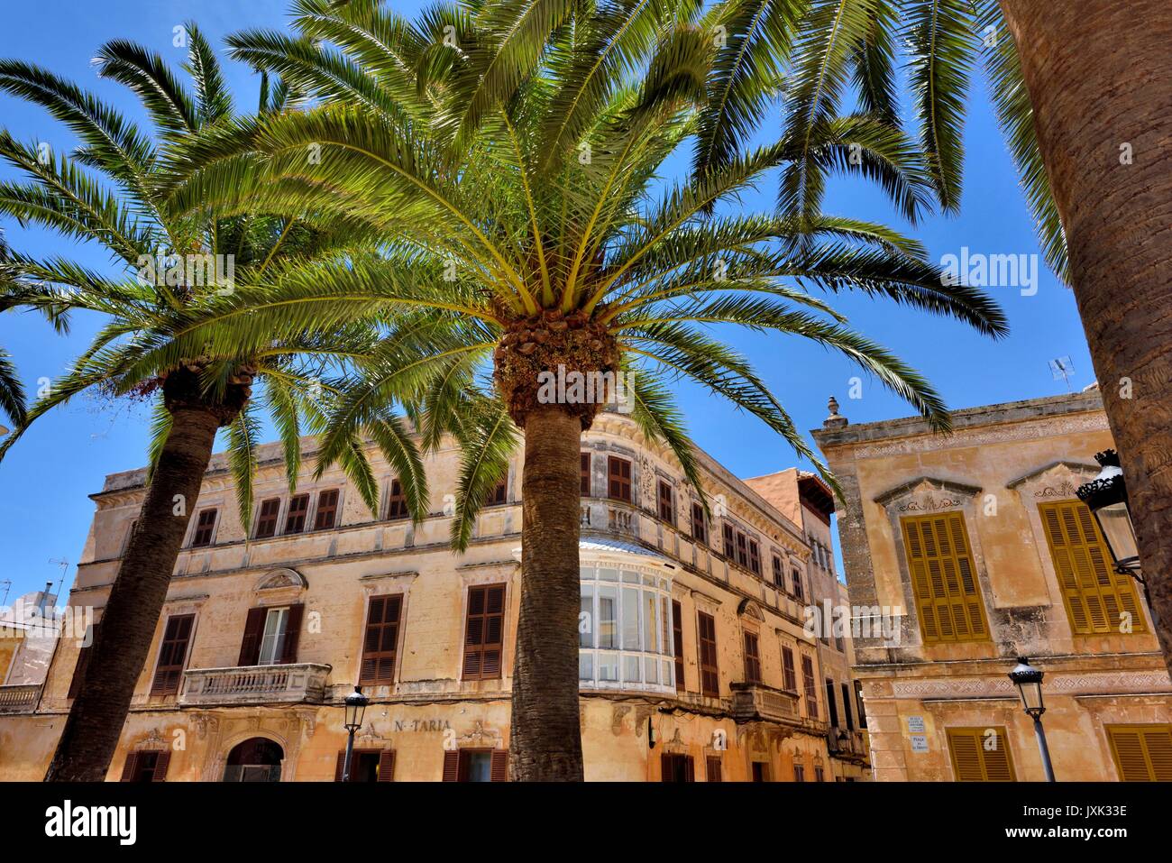Ciutadella old town menorca minorca Stock Photo - Alamy