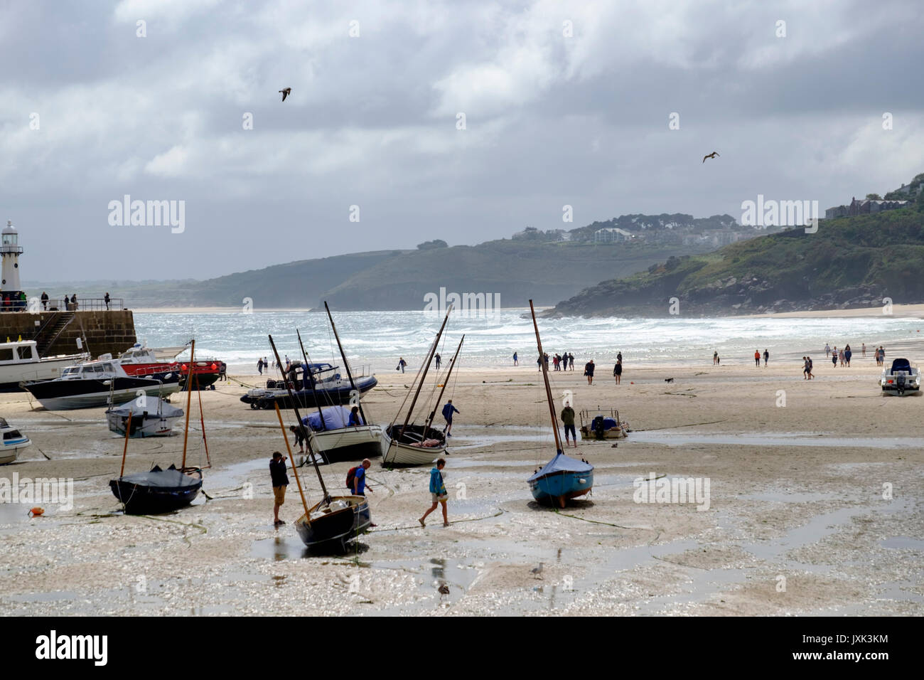 Views around the Cornish seaside village of St Ives Cornwall England UK ...