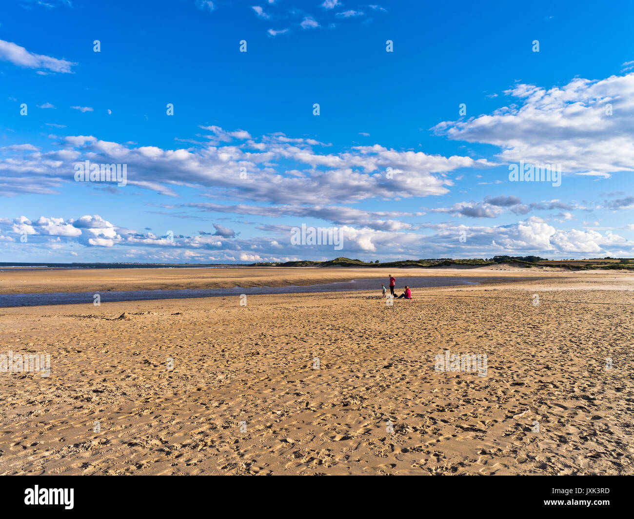 dh Alnmouth beach ALNMOUTH NORTHUMBERLAND People sand beach Northumbria ...