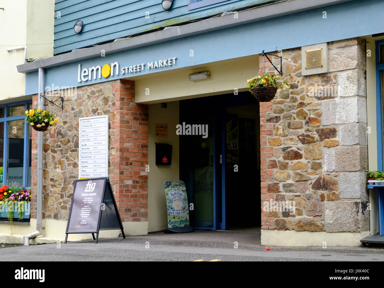 Aroun Truro Cornish capital City Cornwall England UK Lemon quay Market ...