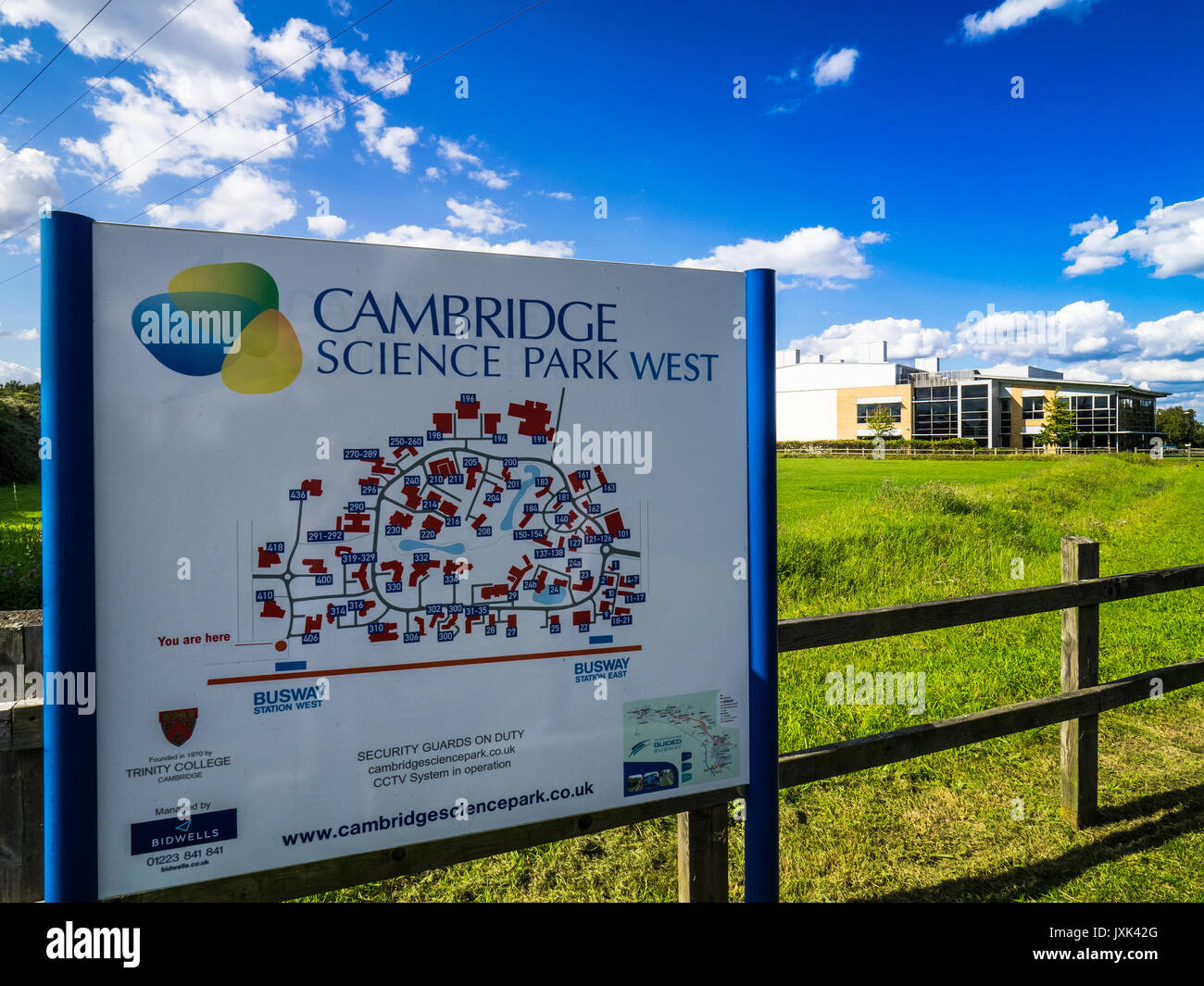 Cambridge Science Park - Signs at the entrance to Cambridge Science ...