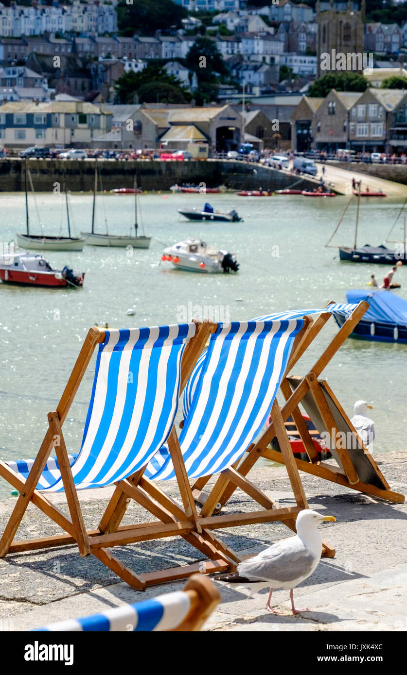 Views around the Cornish seaside village of St Ives Cornwall England UK ...