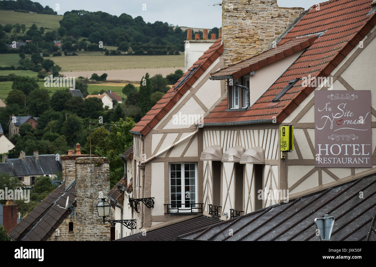 Clecy,Calvados,Normandy,France. August 2017 Clecy a small town in the ...