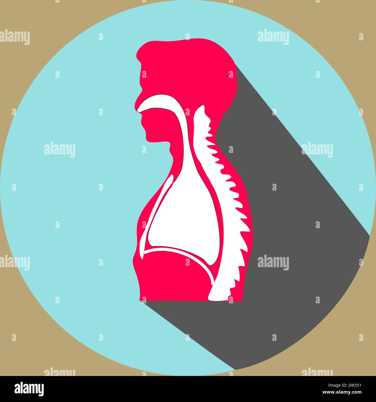 Human breathing flat game red icon Stock Vector Image & Art - Alamy