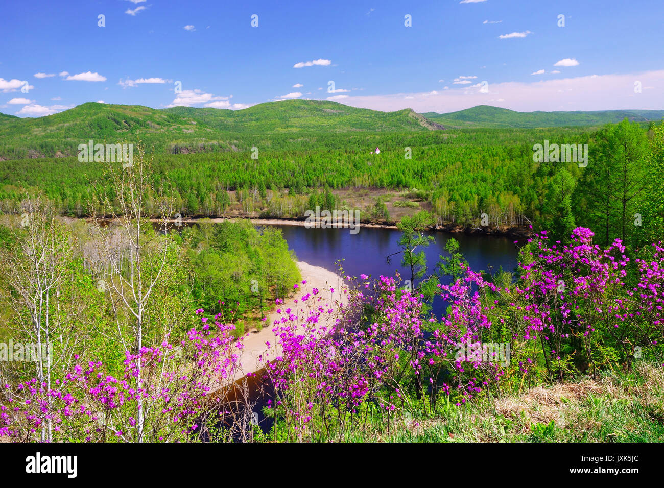 Greater Khingan Range spring scenery of Heilongjiang Province,China ...