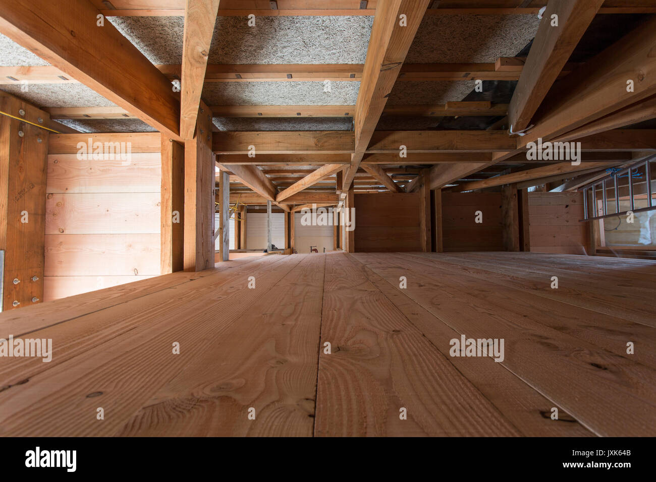timber framed house under construction Stock Photo - Alamy